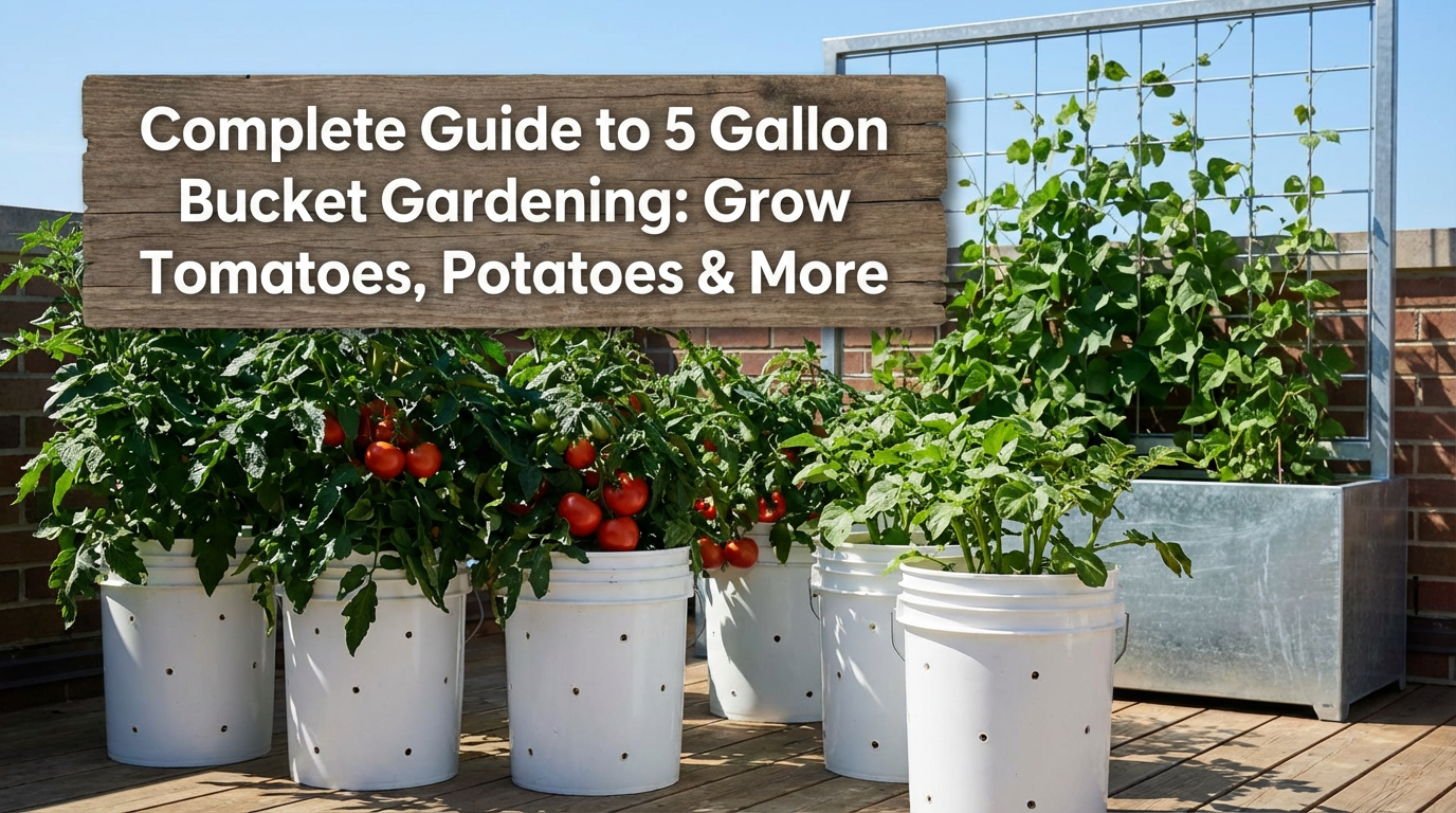 5 Gallon Bucket Gardening: Grow Tomatoes, Potatoes & More
